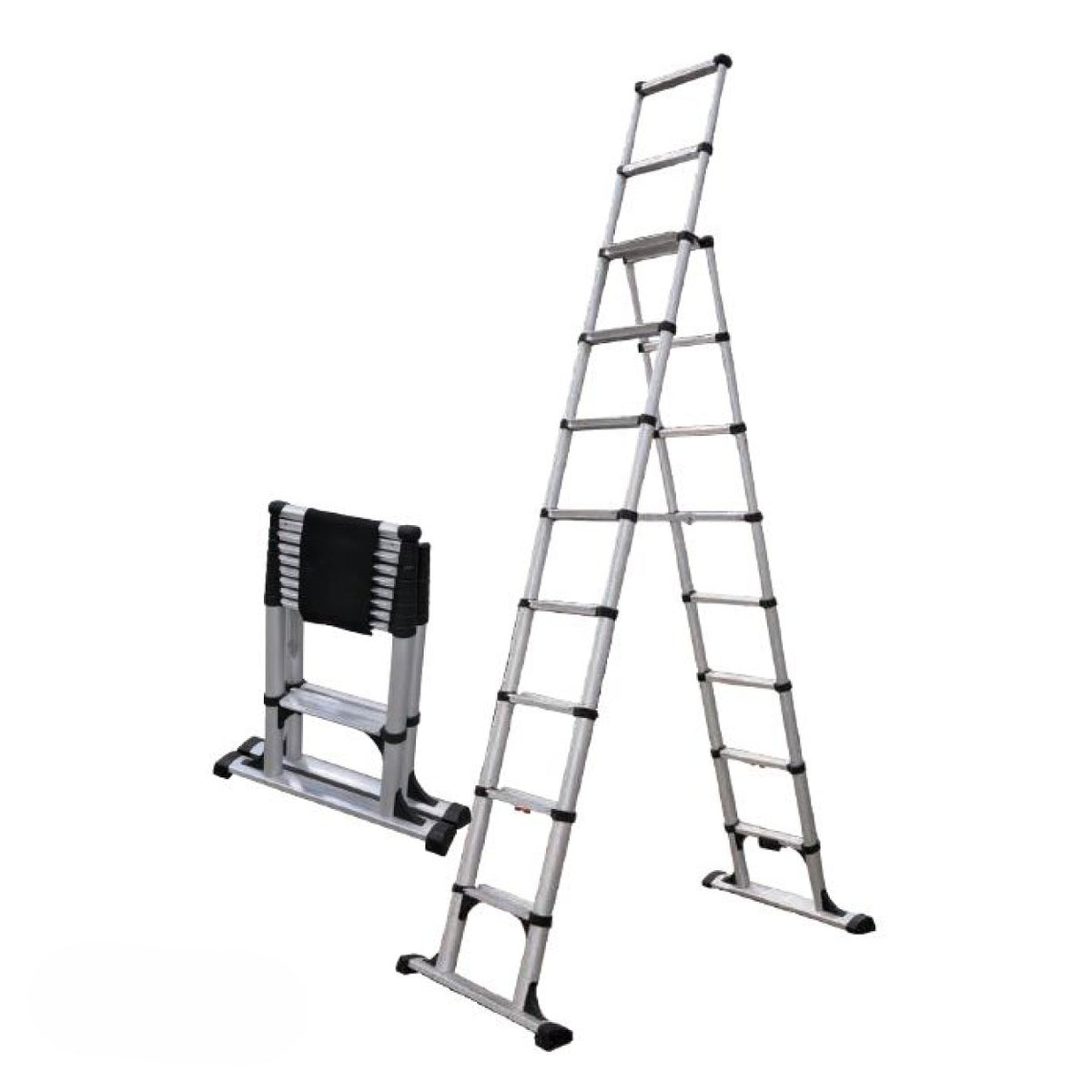 Telesteps 10ft Telescoping A-Frame Stepladder – 14ft Reach, 375 lb ...